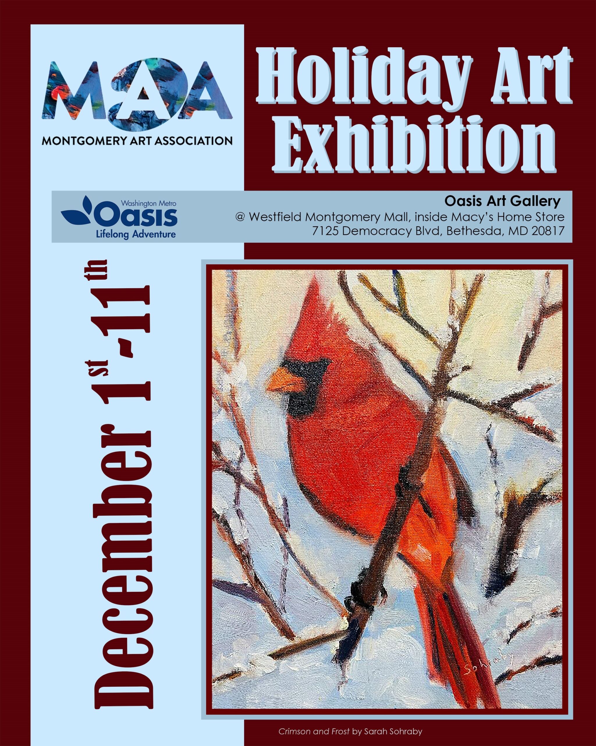 Holiday Art Show & Sale to Benefit Oasis! - Washington Metro Oasis